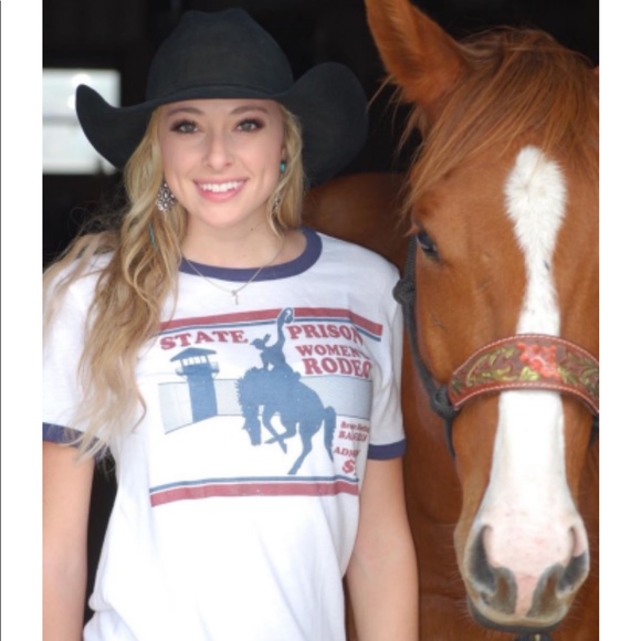Original Cowgirl Clothing | Tops | Womens State Prison Rodeo Tshirt ...